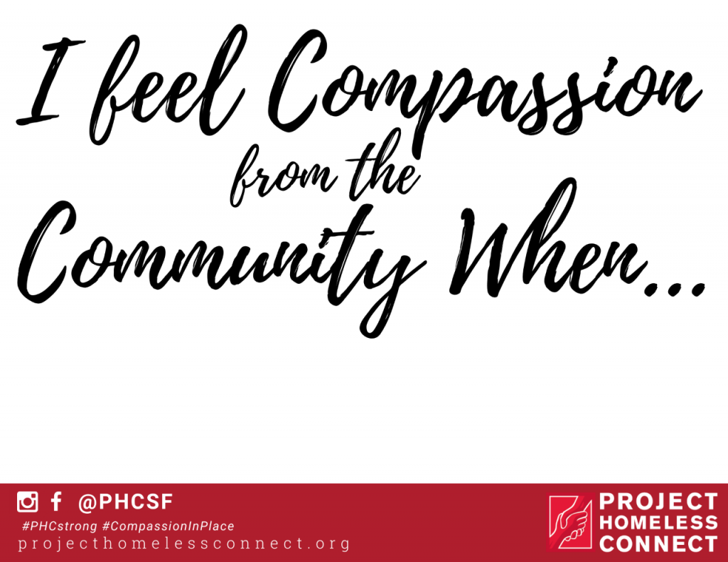 When Do YOU Feel Compassion From The Community? - Project Homeless Connect